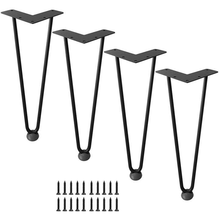 8Inch Hairpin Legs Table Legs Metal Table Legs Rubber Floor Protectors ...