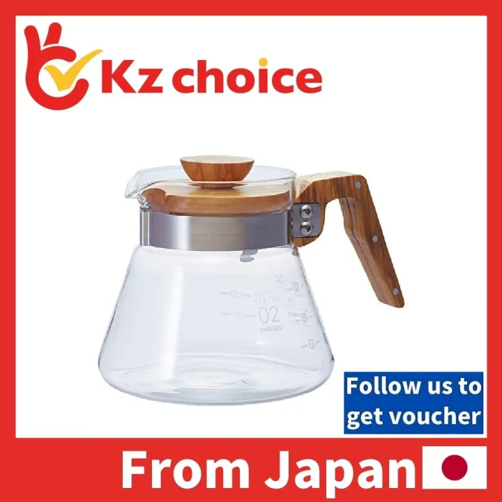 HARIO Coffee Server, 600 ml, Olive Wood VCWN-60-OV[Made in Japan ...