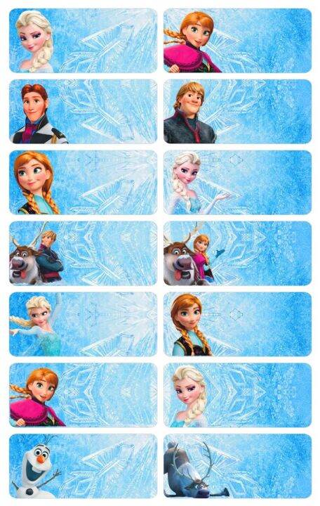 （L) Frozen Sticker Nama Kalis Air (Waterproof Name Sticker | Lazada