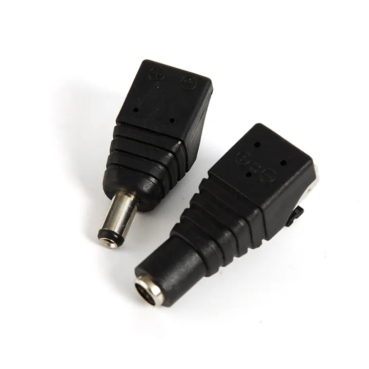 Female Male DC Connectors 5.5mm*2.1mm Power Adapter For CCTV Camera LED ...