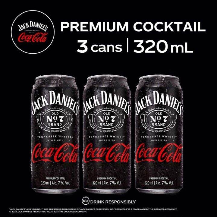 Jack Daniel's Coke 320ml 7 Alcohol - Pack of 3 | Lazada PH