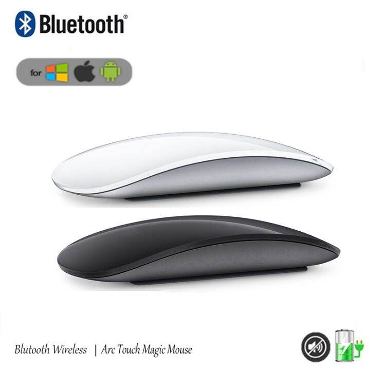 Bluetooth Wireless Mouse Mini Silent Ergonomic Mice Rechargeable Arc ...