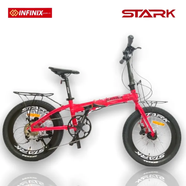Stark Cruiser Folding Bike #20 Alloy Frame Hydraulic Brakes Red | Lazada PH