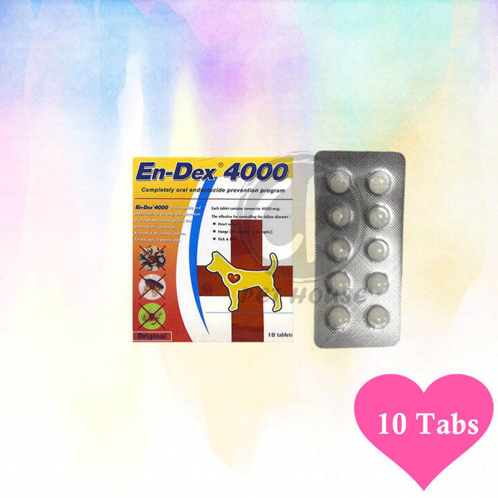 En-Dex Endex 4000 Heart Worm, Mange, Tick & Flea Control (Dog & Cat ...