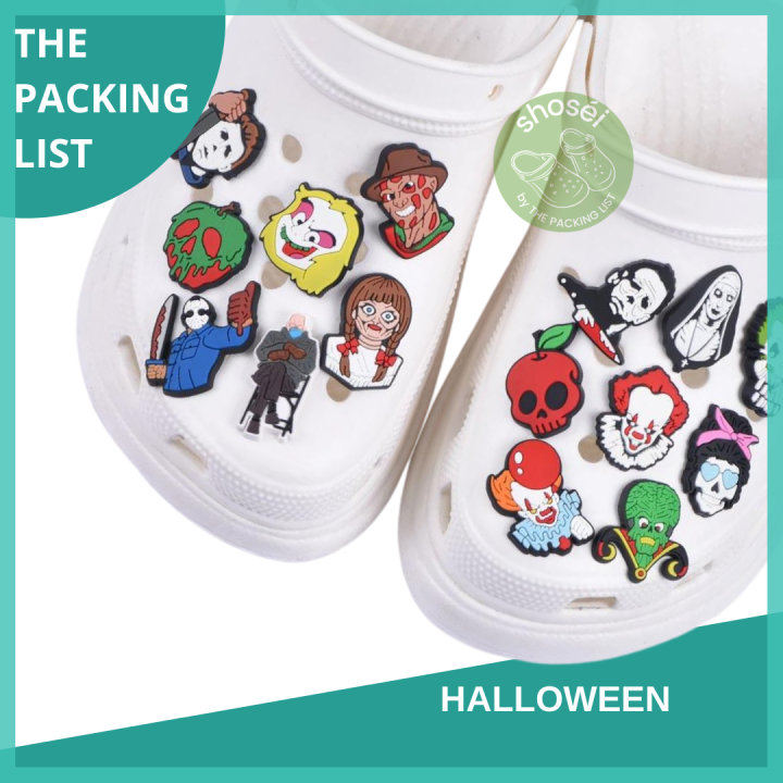 Halloween jibbitz pin crocs chuckie ghost buster pennywise frankenstein ...