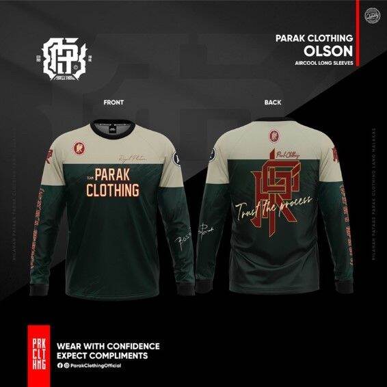 PARAK CLOTHING OSLON FULL SUBLIMATION STRETCHABLE AIR COOL LONG SLEEVES ...