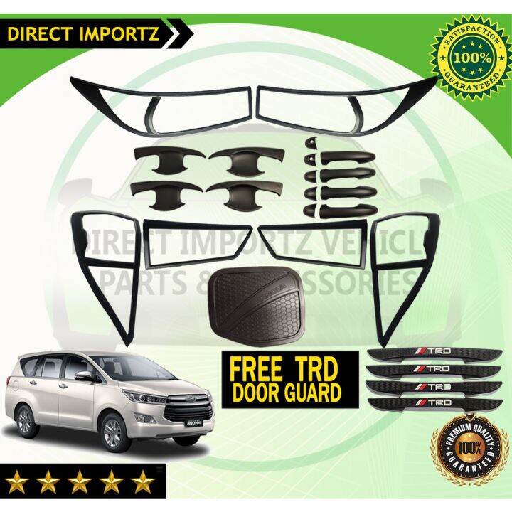Toyota Innova 2016 to 2022 E Variant Garnish Combo set cover MATTE ...
