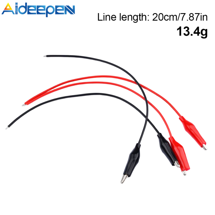 Aideepen Alligator Clips Electrical Test Lead Wire Cable with ...