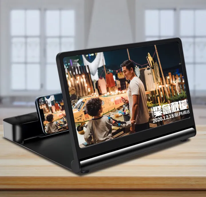 Rbbขยายหน้าจอมือถือลำโพงบลูทูธ 2in1 ขนาดจอ 12นิ้ว รุ่น F12 phone screen Bluetooth เพื่อขยายหน้า ...