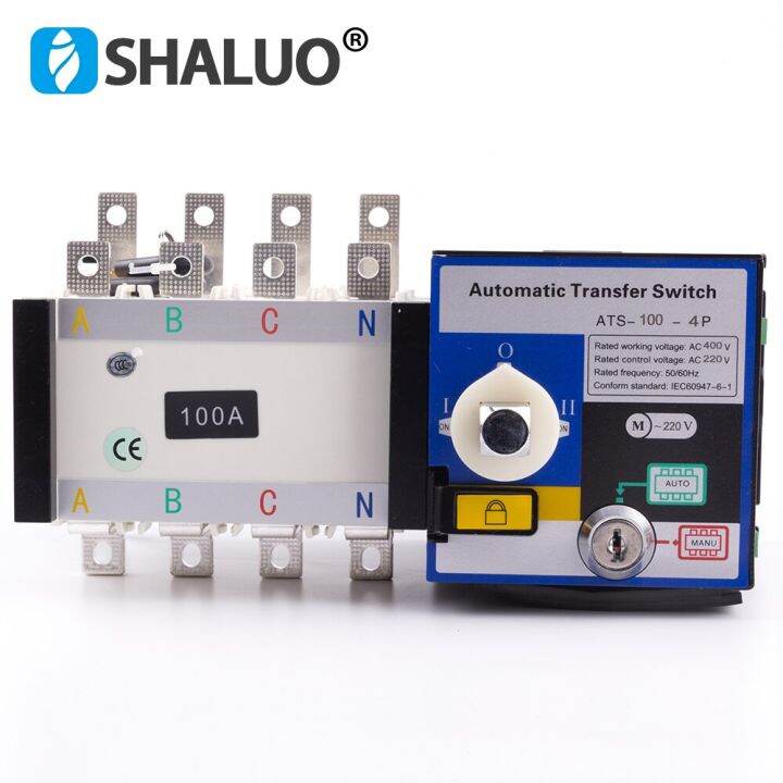 4P 100A Universal ATS Automatic Transfer Switch Dual Power Transfer ...