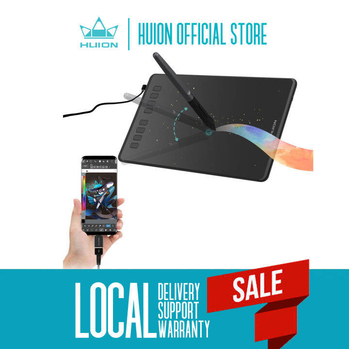 SALE Huion H950P Android Supported, 8.7 x 5.4' Inches, ±60° Tilt Support, 8192 Levels Pressure ...