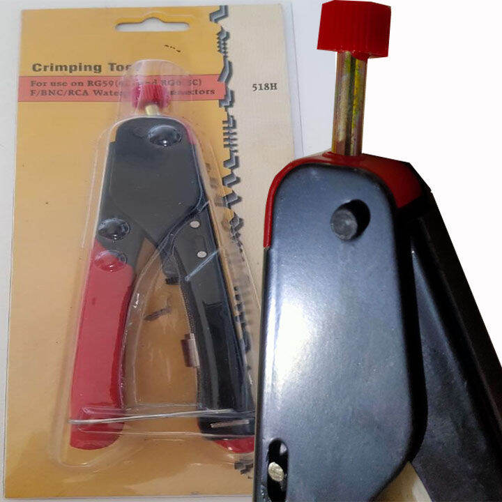 RG6 F/BNC/RCA Adjustable Waterproof Connectors Compression Crimper ...