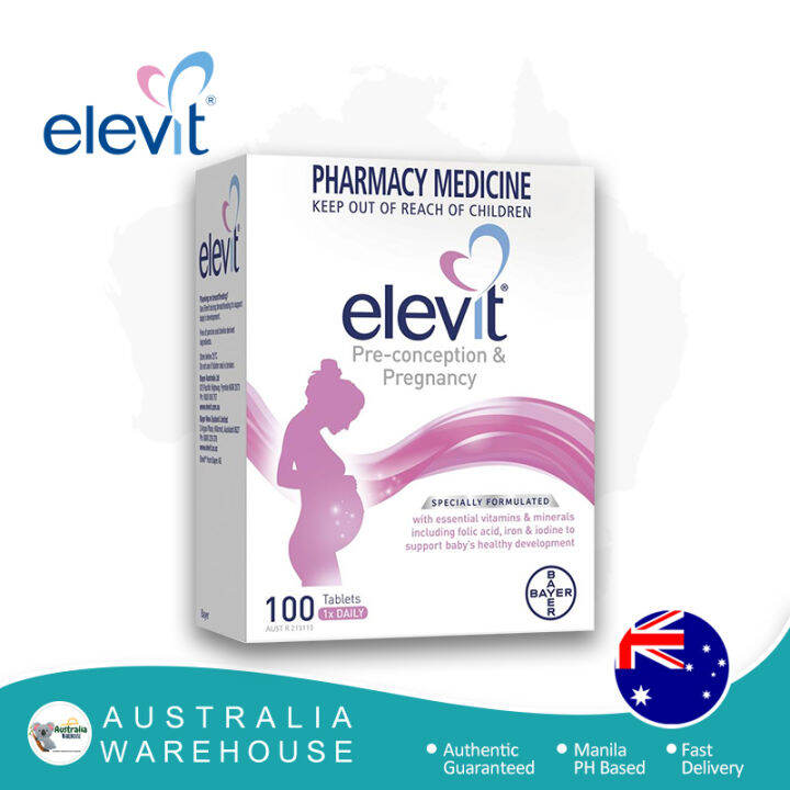 Australian Elevit Pregnancy Multivitamin 100 Tablets Lazada Ph
