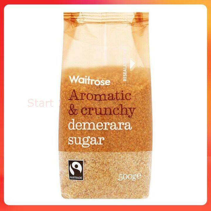 เวทโทรสน้ำตาลทรายแดงชนิดเม็ด 500กรัม / Waitrose Demerara Sugar 500g ...