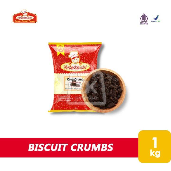 (1 Kg) Yutakachi 0re0 Cookie Crumbs Biskuit Coklat Kasar Topping ...