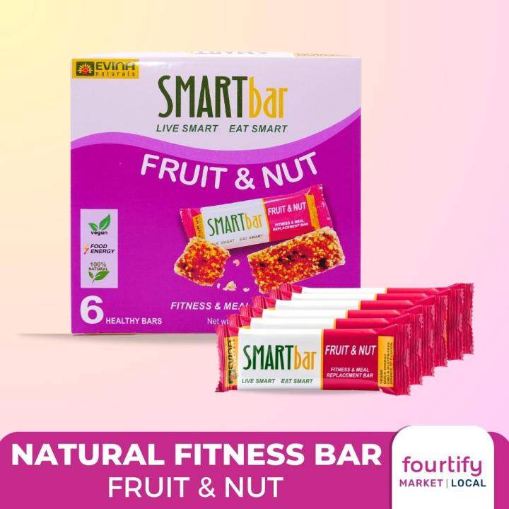 Evina SMARTbar Fruit & Nut 35g - Pack of 6 | Vegan, Gluten-free, Dairy-free | Lazada PH