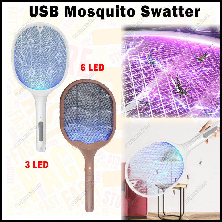 Rechargeable Mosquito Racket Electric Fly Swatter Mosquito Swatter ...