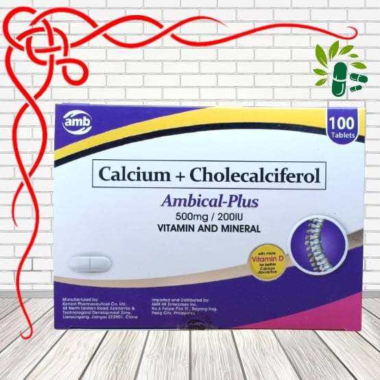 AMBICAL - PLUS (Calcium + Vitamin D3) 100 Tablets | Lazada PH