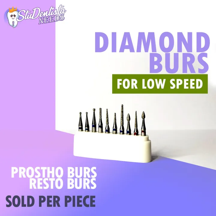 Low Speed Diamond Burs Prostho Resto Dental Burs Contra Angle | Lazada PH