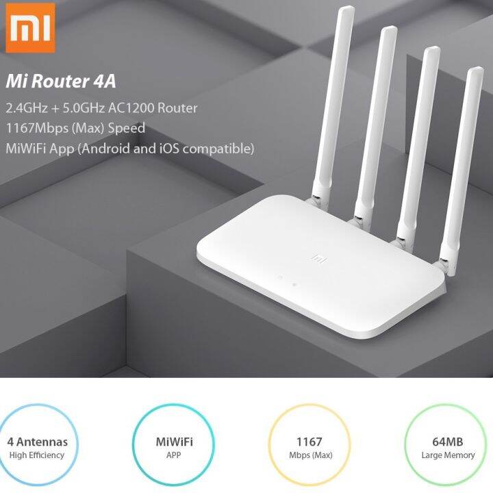 ( Pro+++ ) คุ้มค่า Mi Wifi Router 4A AC1200 repetidor Sem Fio De Banda ...