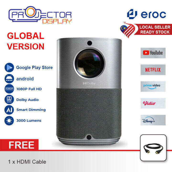 EROC Max LCD Full HD Android Smart Mini Portable Projector | WIFI ...