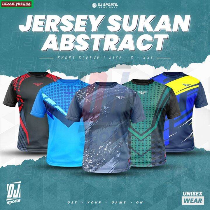 𝐃𝐣_𝐒𝐩𝐨𝐫𝐭 #660-664 Jersey Short Sleeve Abstract T-Shirt / Size :S-2XL ...