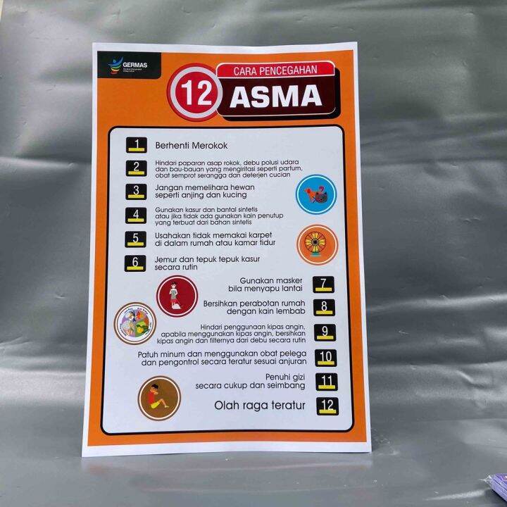 Poster Kesehatan, Poster Cara Pencegahan Asma | Lazada Indonesia