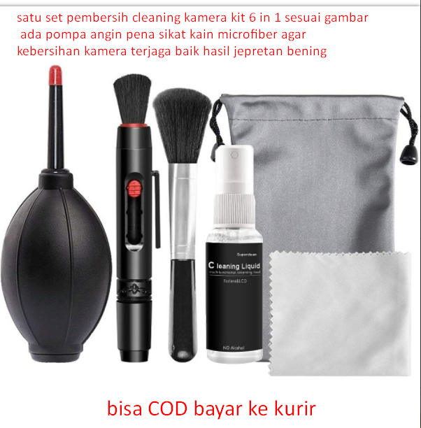 satu set pembersih cleaning kamera kit 6 in 1 sesuai gambar ada pompa ...