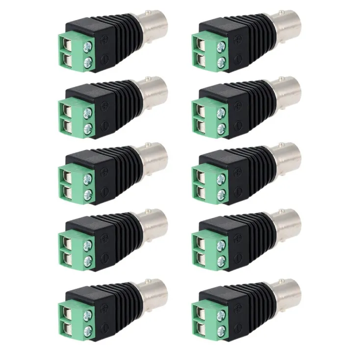10pcs BNC Connector Adapter Video BNC Female Jack Screw Terminal Block ...