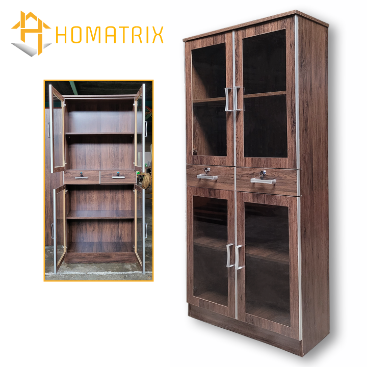 HOMATRIX Display Glass Cabinet Storage With Drawer Almari Kaca Rak ...