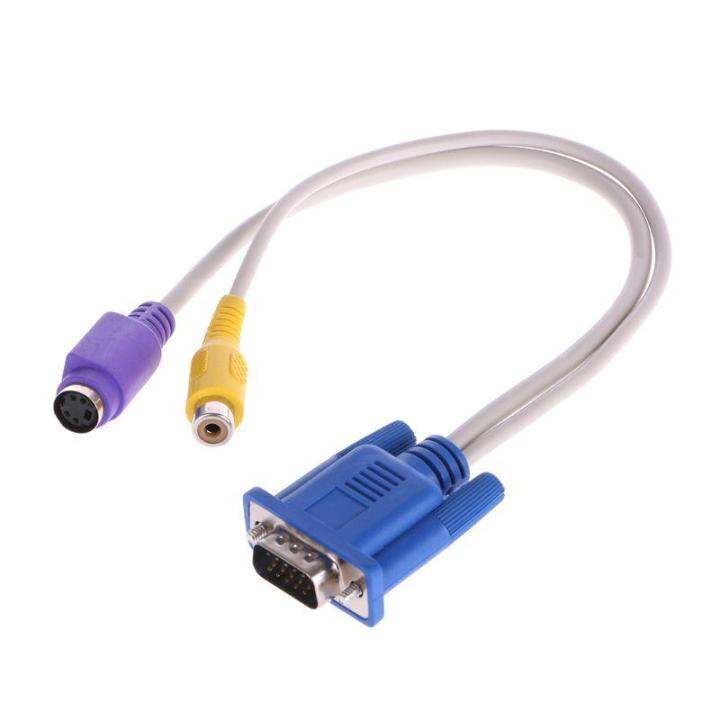 Hot Vga Male To Tv S Video Rca Av Converter Cable Adapter Lazada Ph