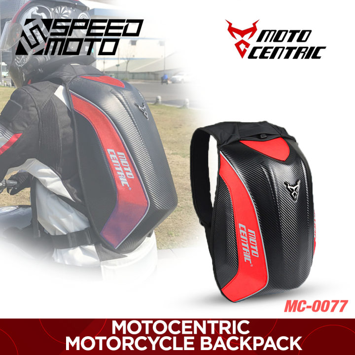 MOTOCENTRIC MC-0077 MULTIFUCTION BACKPACK HELMET BAG CARBON FIBER HARD ...