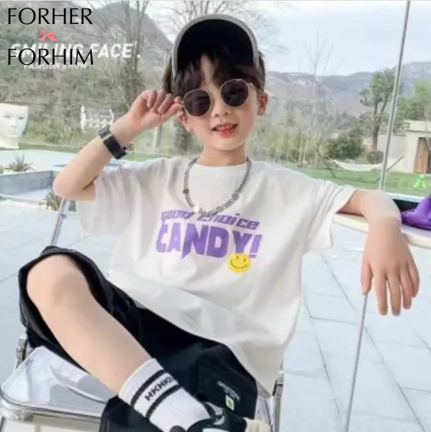 FORHER FORHIM ชายกลางอายุเด็กเสื้อยืด100% ผ้าฝ้ายยี่ห้อ2022ฤดูร้อนสไตล์ ...