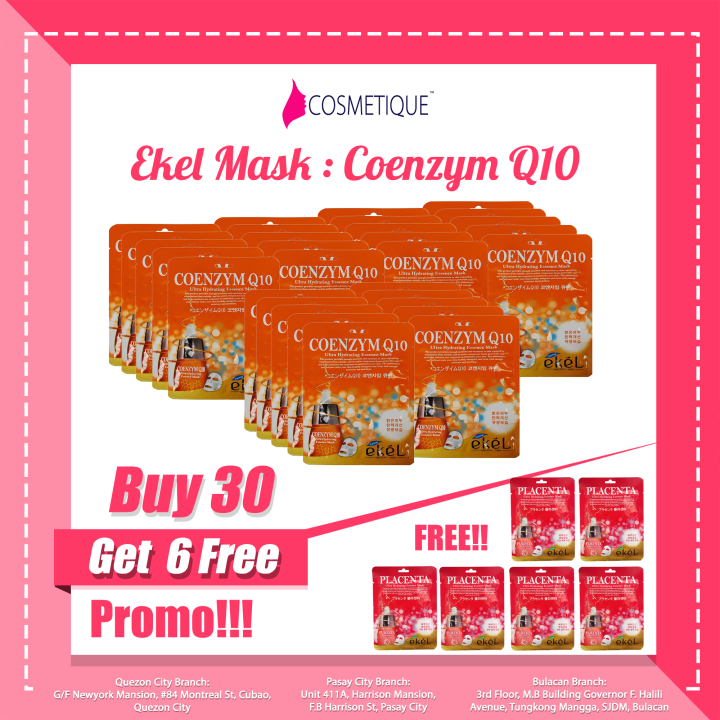 (Buy 30 get 6 Free ) Ekel Mask Coenzym Q10 Ultra Hydrating Essence Mask ...