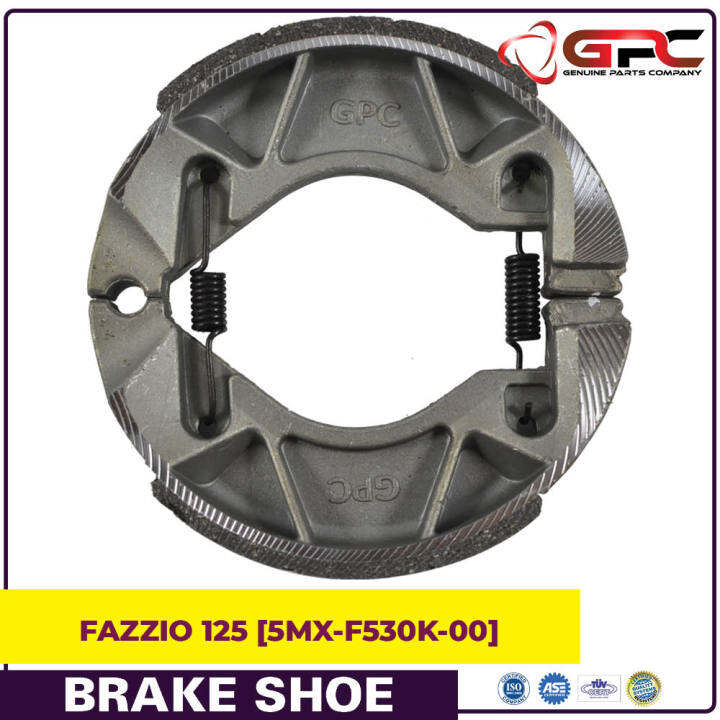 GPC Yamaha FAZZIO 125 Rear Brake Shoe Set [5MX-F530K-00] | Lazada PH