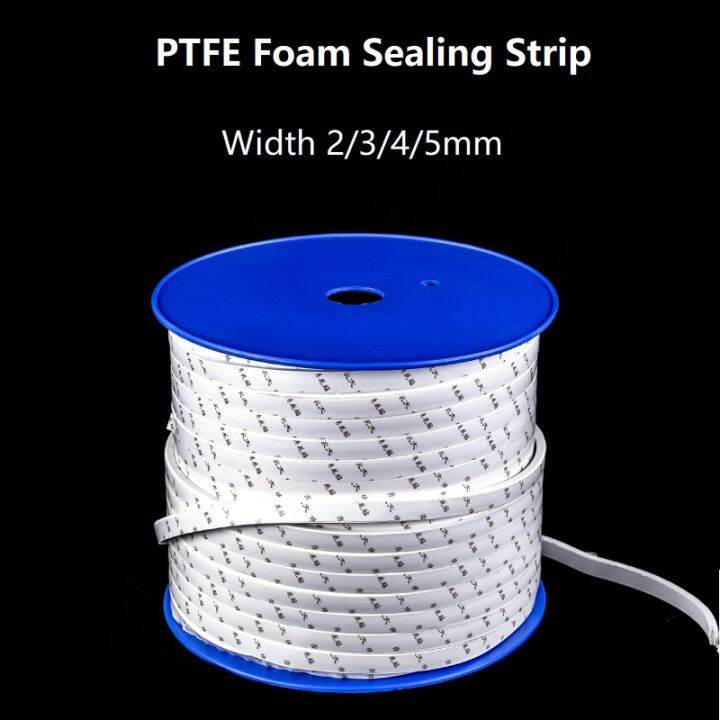 White Self-Adhesive PTFE Foam Sealing Strip Width 6-50mm Thick 2/3/4 ...