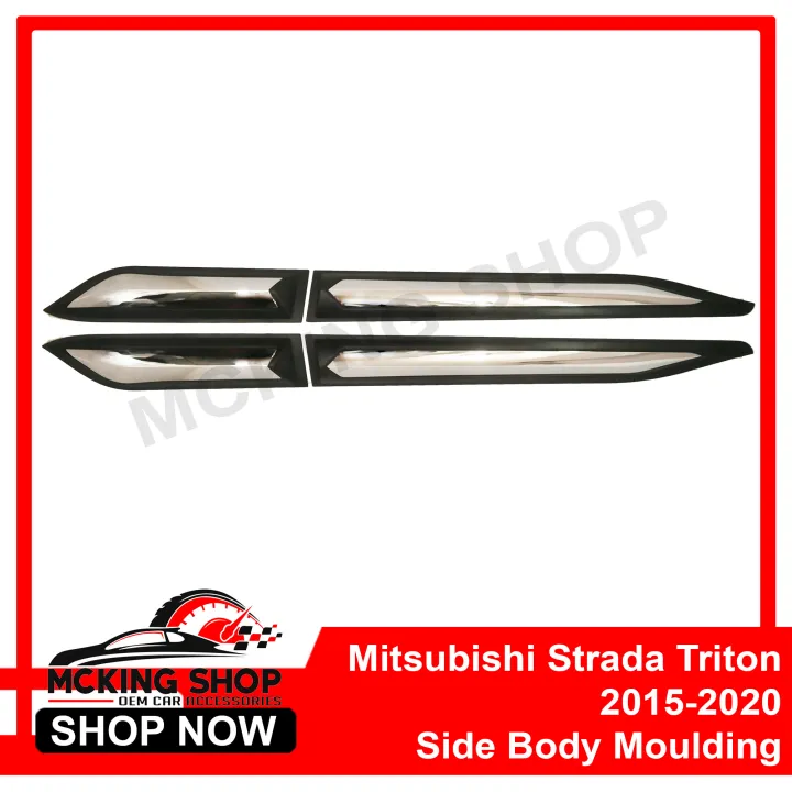 Mitsubishi Strada Triton 2015-2020 Side Body Moulding (Two Toned ...
