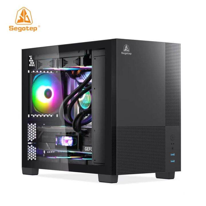 Segotep Mid Tower Computer Cases Towers Microatx ITX ARGB Lighting ...