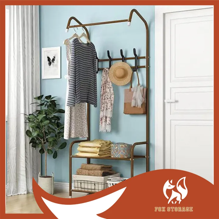 L Rack Clothes Hanger Coat Rack Hallway Bedroom Hanging Clothes Rack ...