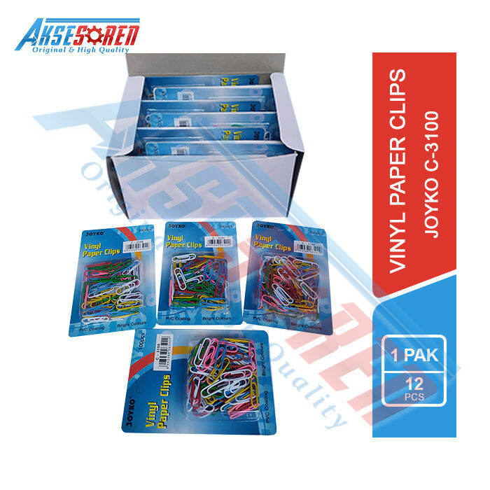 KLIP KERTAS JOYKO [C-3100/12 PCS] / PAPER CLIPS / PENJEPIT KERTAS ...