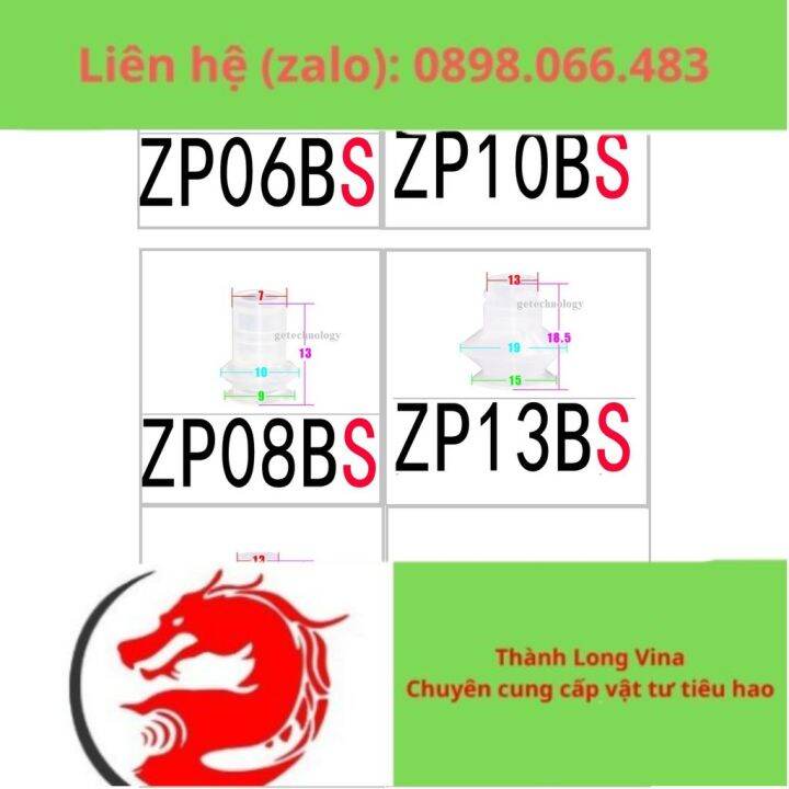 NÚM HÚT, GIÁC HÚT CHÂN KHÔNG ZP06BS ZP08BS ZP10BS ZP13BS ZP16BS ZP20BS ...