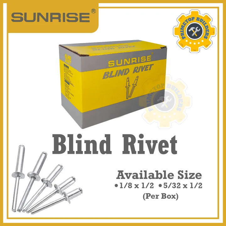 SUNRISE Aluminum Blind Rivet Per Box PRIMETOP | Lazada PH
