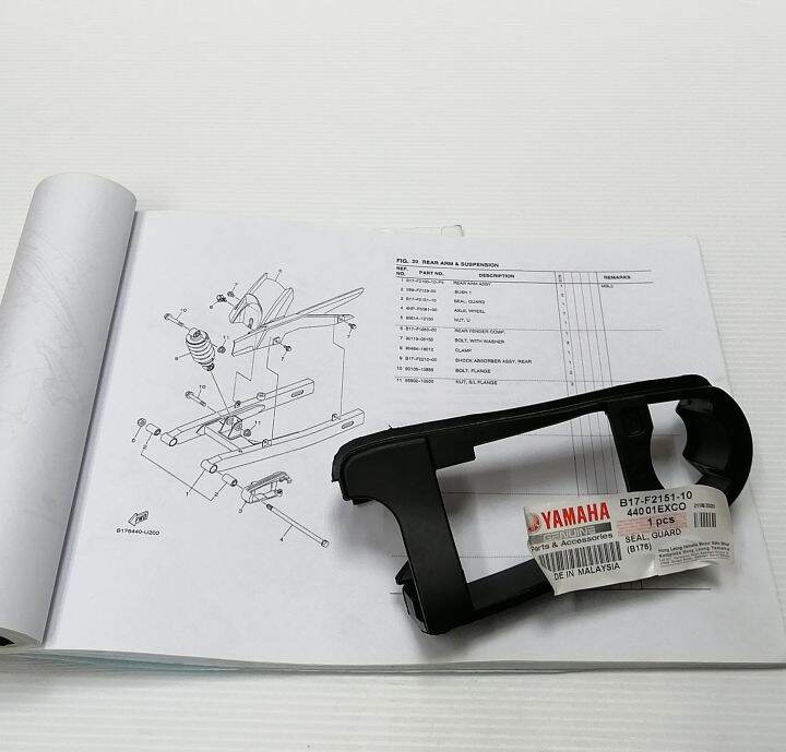 YAMAHA Y15(V2) ARM RUBBER/ 100% ORIGINAL HLY B17-F2151-00 | Lazada