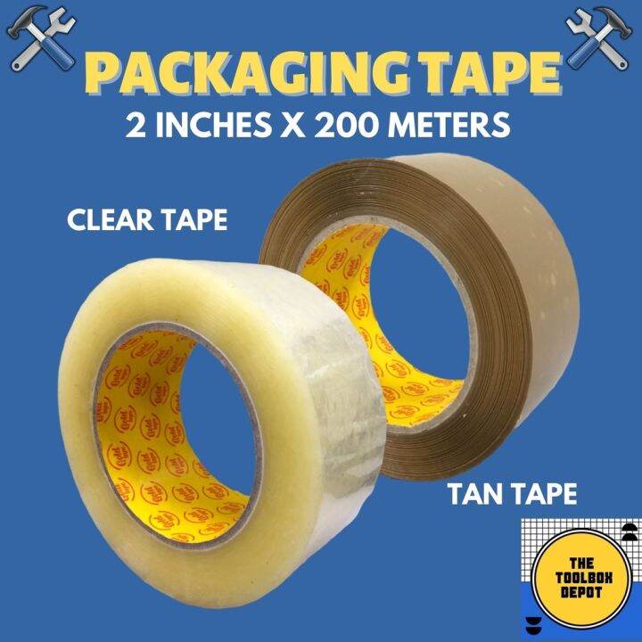 Packaging Tape 200 Meters x 2 inches Clear / Tan Packing 200m | Lazada PH