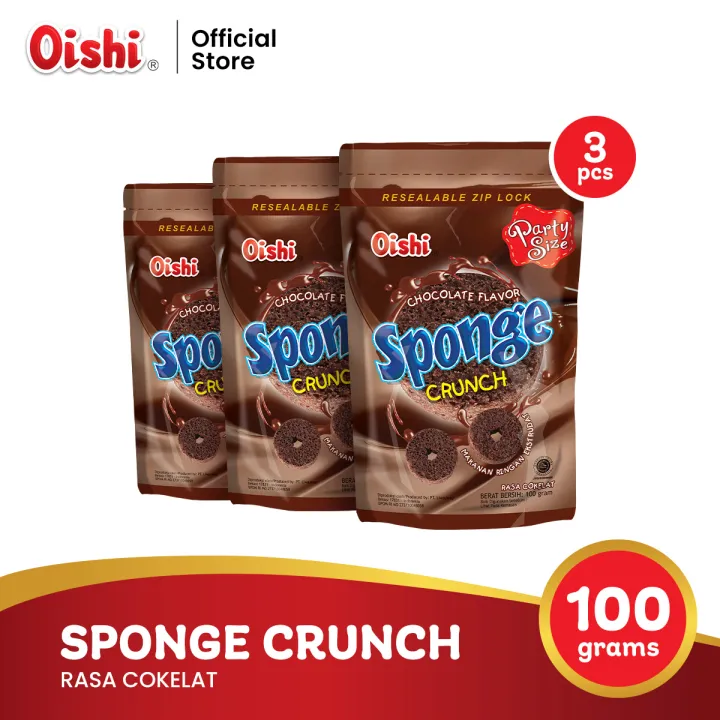 Sponge Crunch Rasa Coklat - Multipack 3 pcs | Lazada Indonesia
