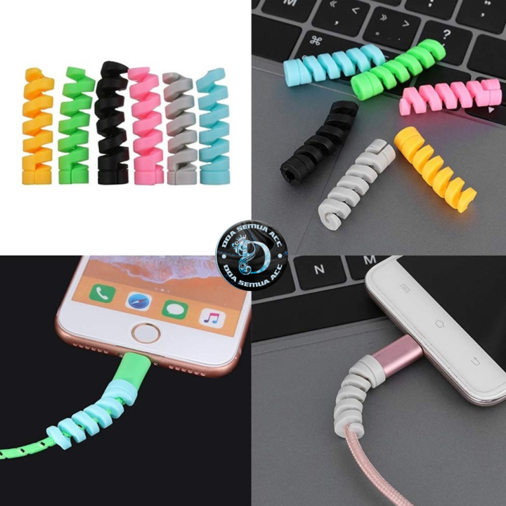 DSA Cable Protector Spiral Pelindung Kabel Protector charger | Lazada ...