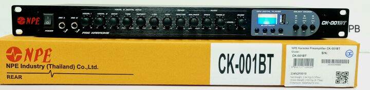NPE รุ่น : CK - 001 BT ปรี บลูทูธ ปรีแอมป์คาราโอเกะ มี Effect Echo Control พร้อมหน้าจอแสดงผลแบบ ...
