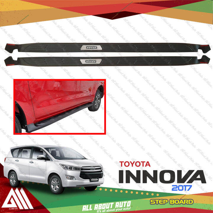 Toyota Innova 2017 OEM Stepboard (Black) With Innova Chrome Logo in the ...