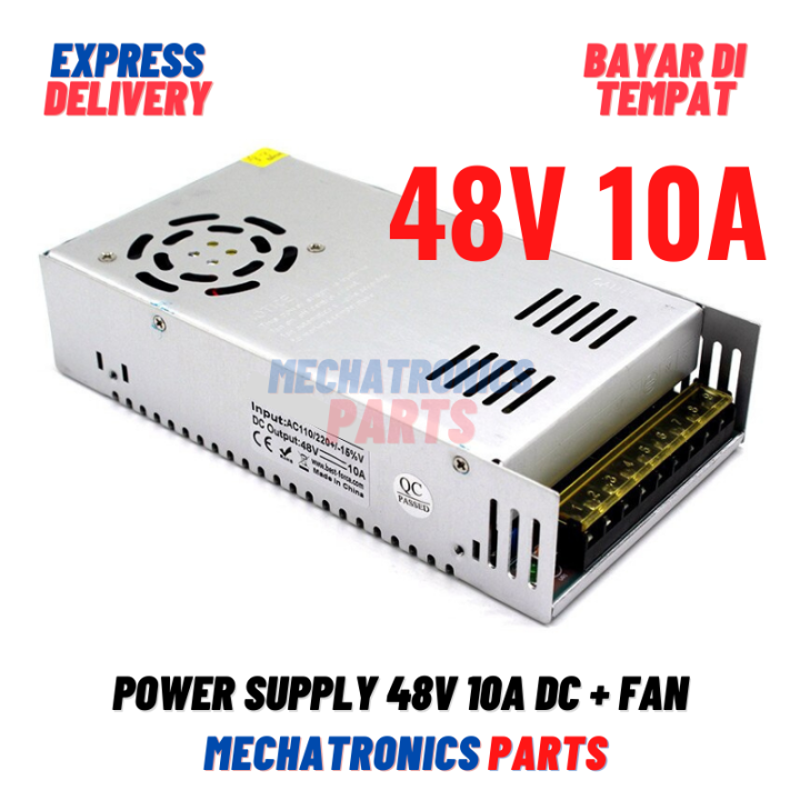 Power Supply 48V 10A 48 Volt 10 Ampere Fan PSU Switching Adaptor High ...