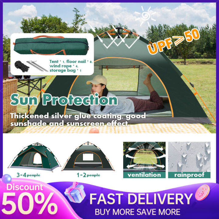 khemah Camping Murah Waterproof Outdoor Camping Tent Family Tents ...